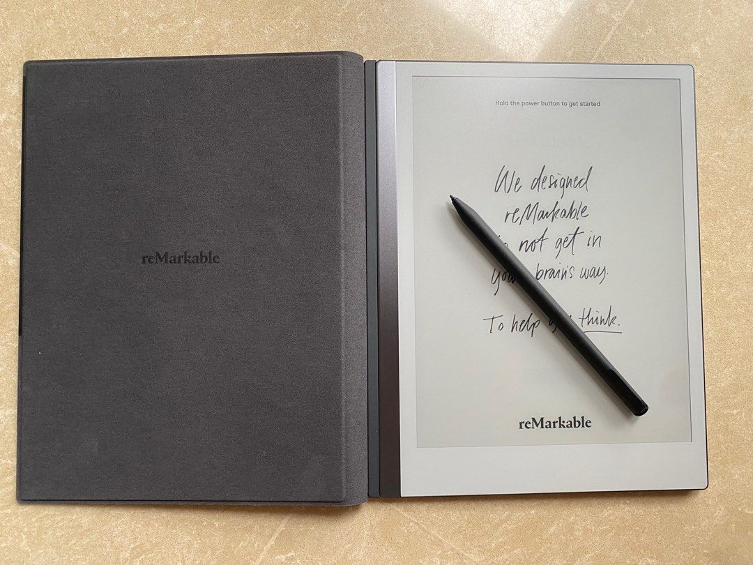 reMarkable 2 with Marker Plus and Premium Leather Book Folio, Mobile ...