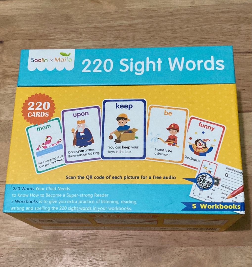 Saalin x Maila 220 Sight Words - Learning Materials, Hobbies & Toys ...