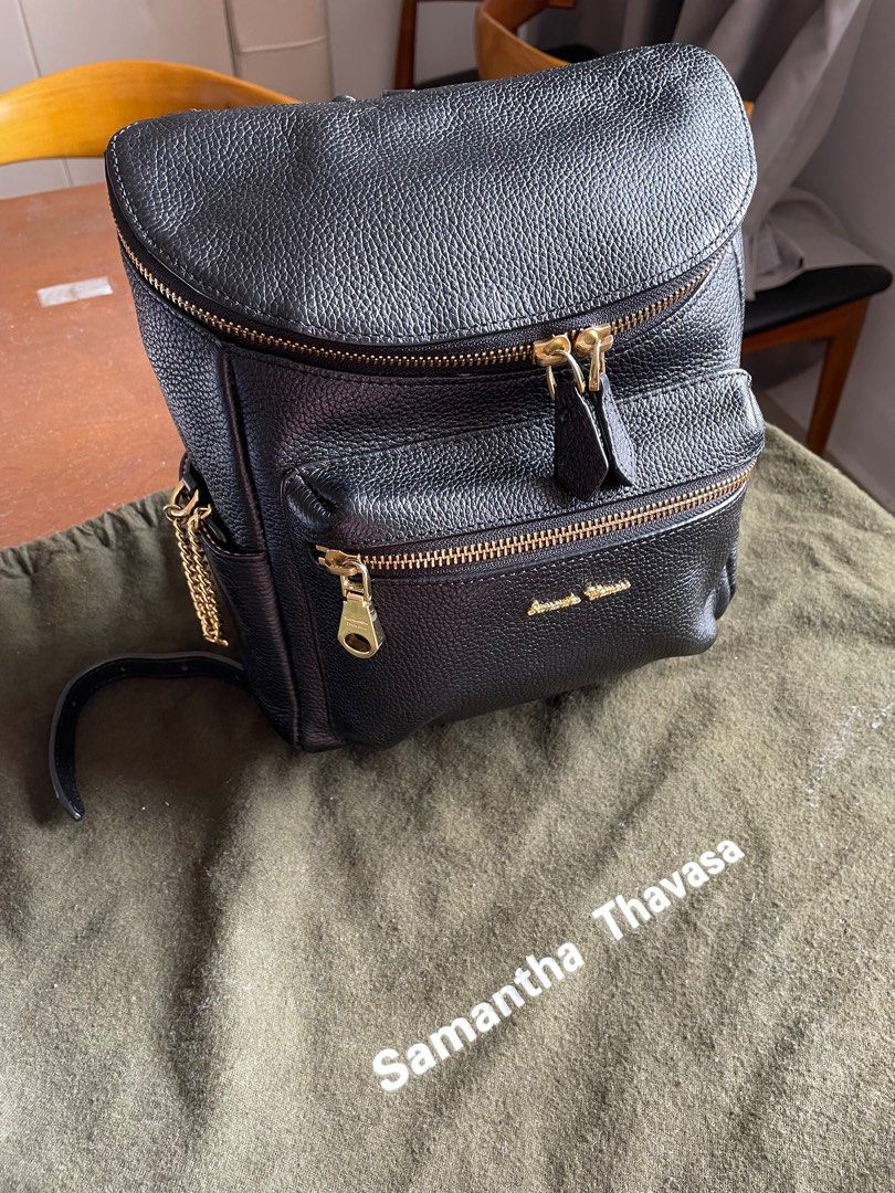 Samantha Thavasa Leather Backpack Authentic, Women's Fashion, Bags & Wallets, Backpacks on Carousell