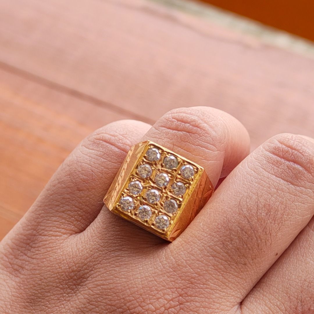 Saudi Gold ring 21k, Men's Fashion, Watches & Accessories, Jewelry on ...