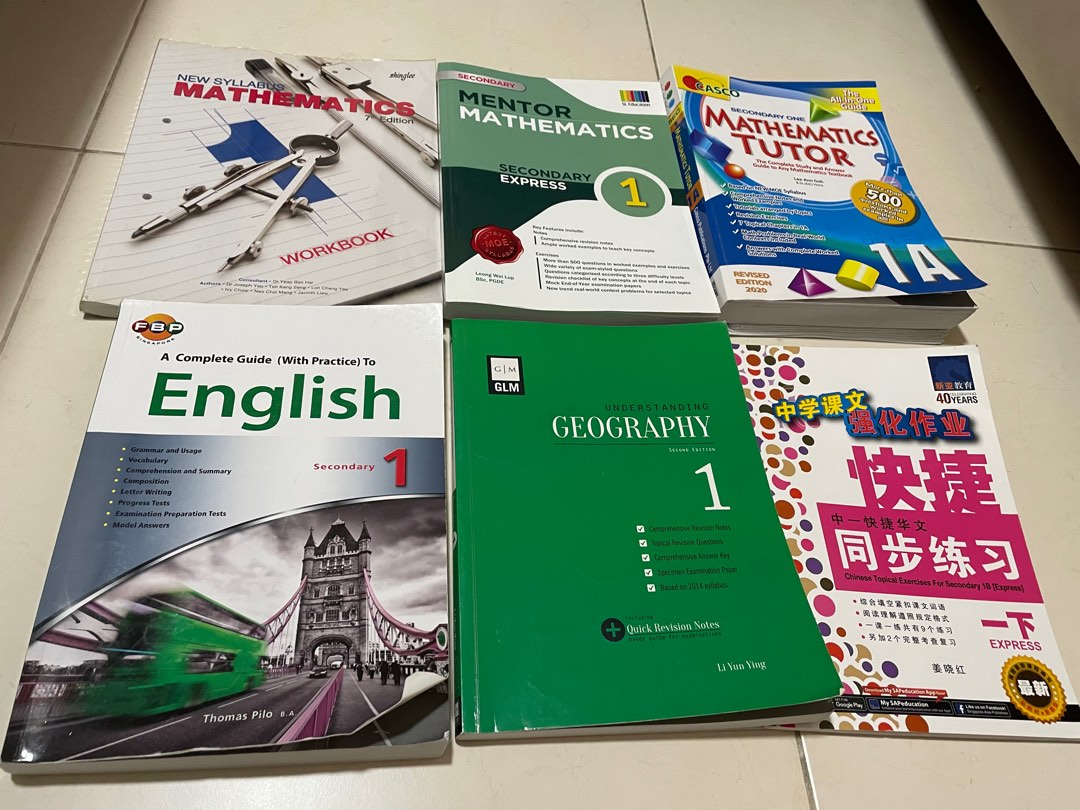 Sec 1 assessment book (maths,Eng, geography, Chinese), Hobbies & Toys ...