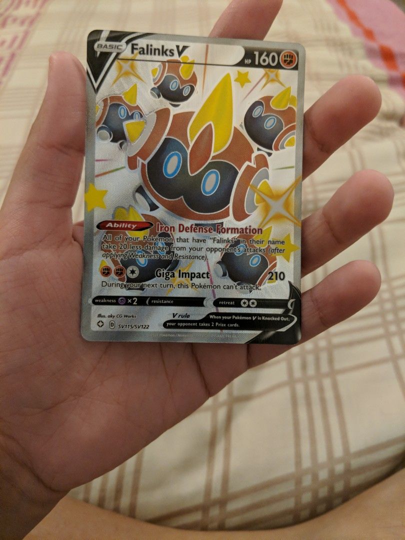 Shiny falinks v full art from shining fates, Hobbies & Toys, Toys ...