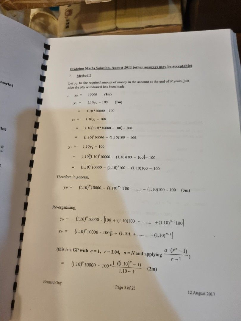 SIM-UOL Math past year paper and solutions, Hobbies & Toys, Books ...