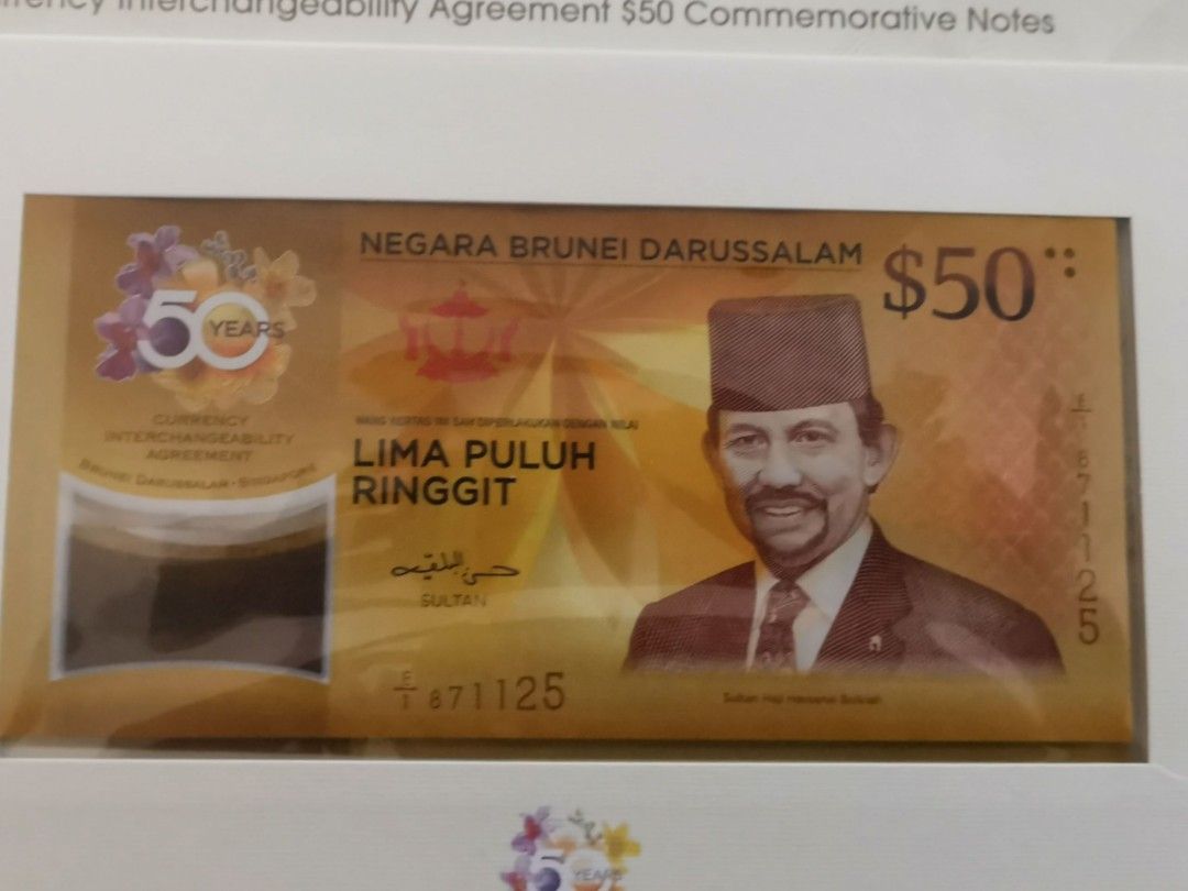 Singapore and Brunei 50 dollars limited edition notes, Hobbies & Toys ...