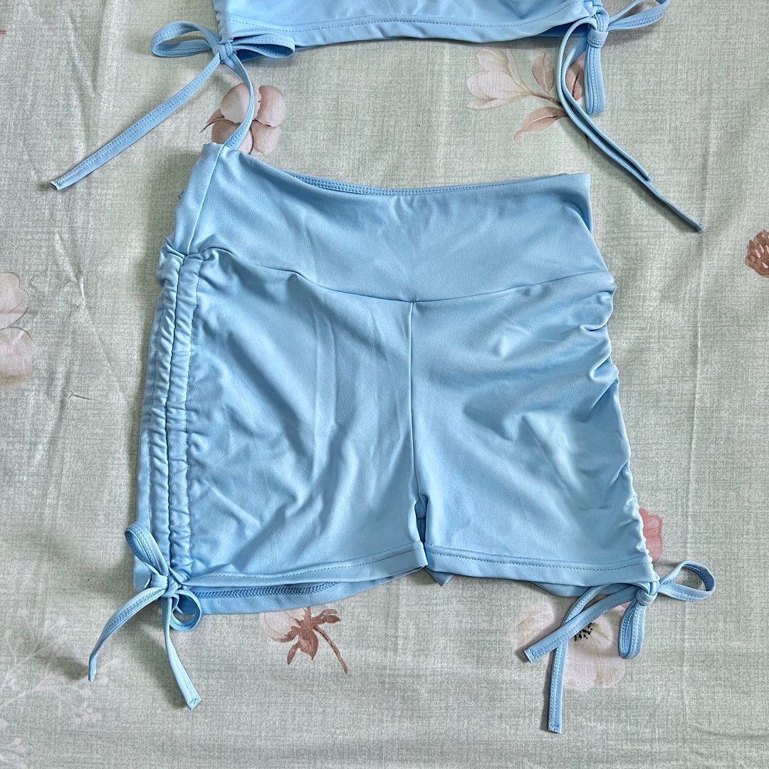 Sky blue gym set, Women's Fashion, Activewear on Carousell