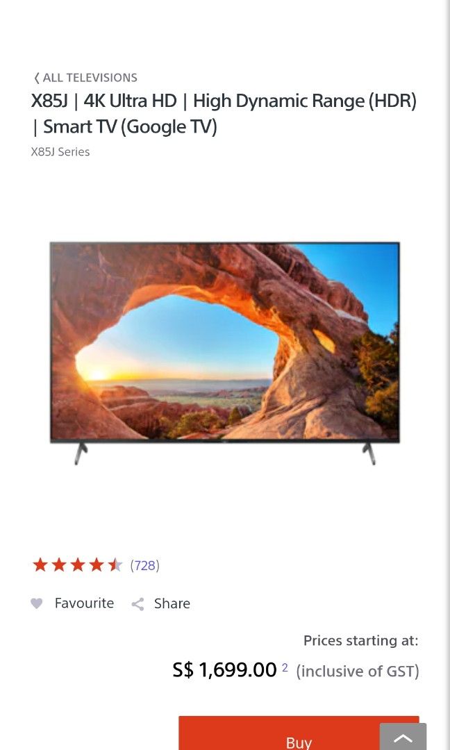 SONY X85J 55inch 4K Ultra HD HDR Google TV, TV & Home Appliances, TV & Entertainment, TV on ...