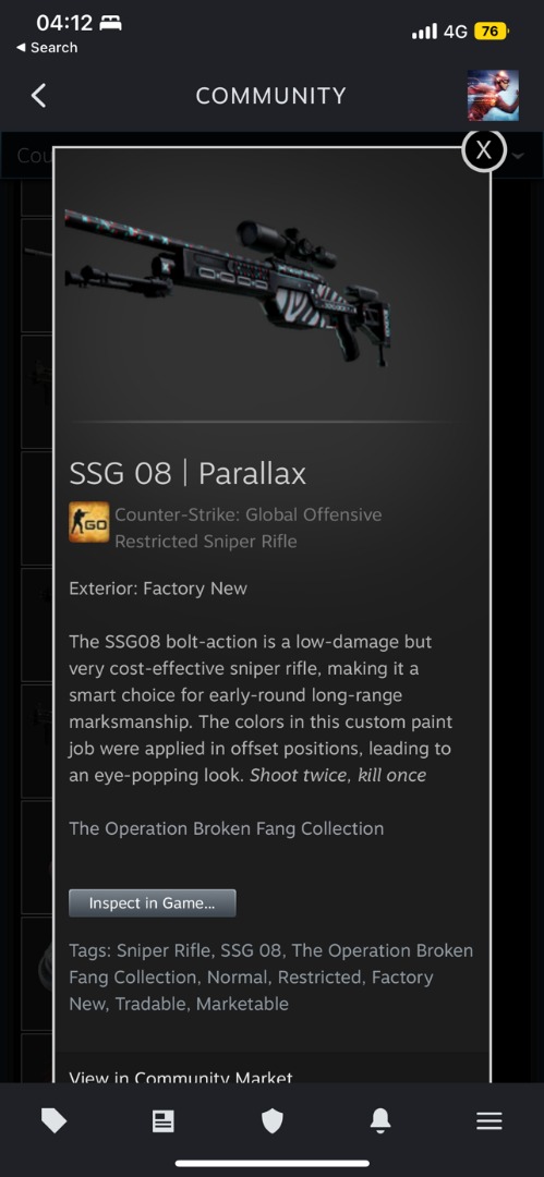 SSG 08 | Parallax csgo, Video Gaming, Gaming Accessories, In-Game Products on Carousell