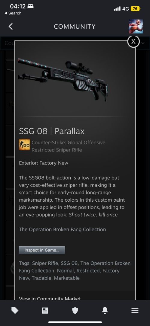 SSG 08 | Parallax csgo, Video Gaming, Gaming Accessories, In-Game Products on Carousell