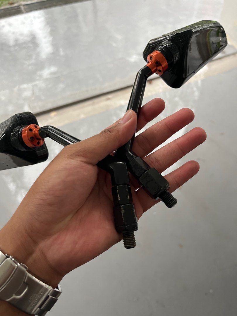 Stage6 side Mirror + adapter / SYED MIRUL, Motorcycles, Motorcycle ...