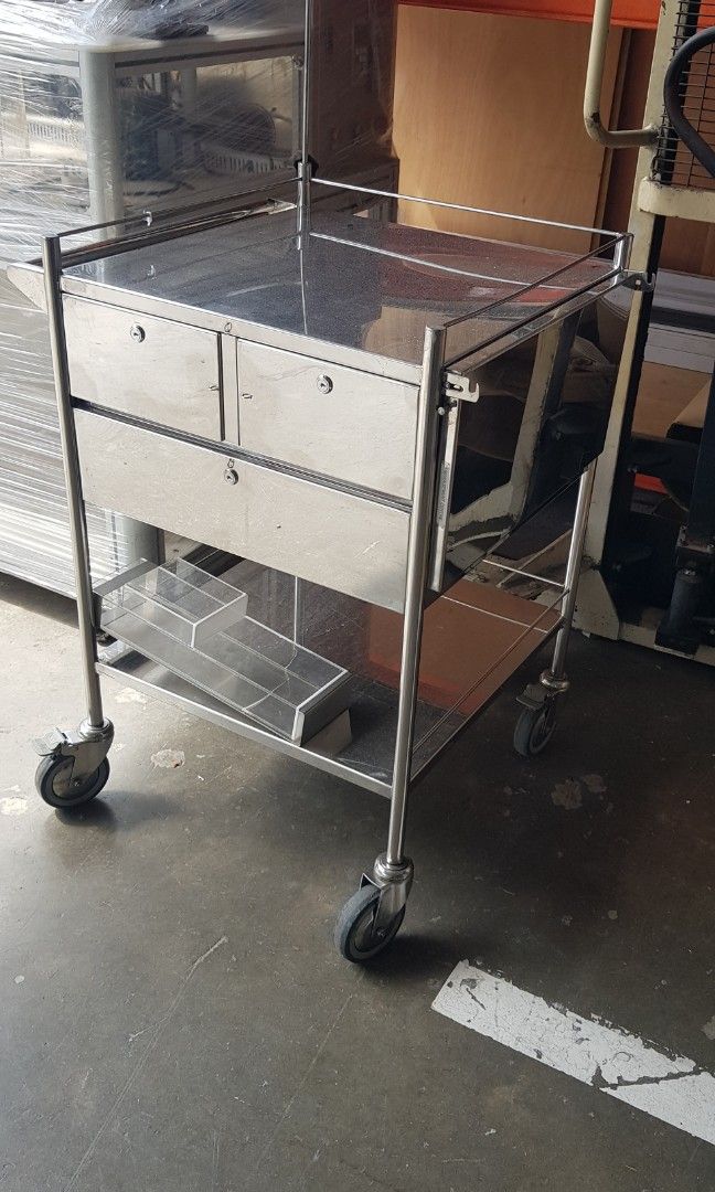 Stainless work trolley, Furniture & Home Living, Furniture, Shelves ...