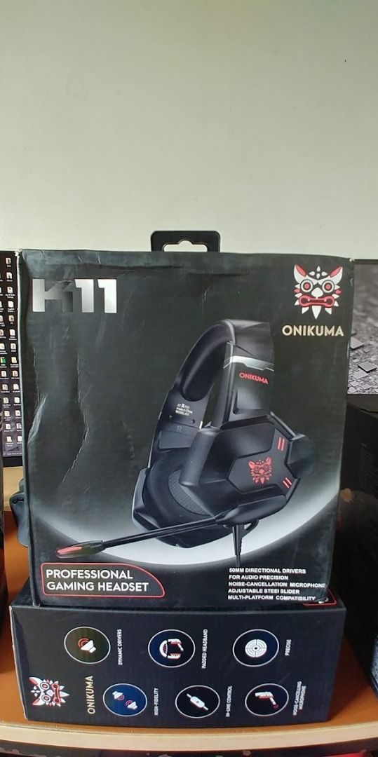 STOCK CLEARANCE ONIKUMA K11 Gaming Headset with LED Red Light for PC ...