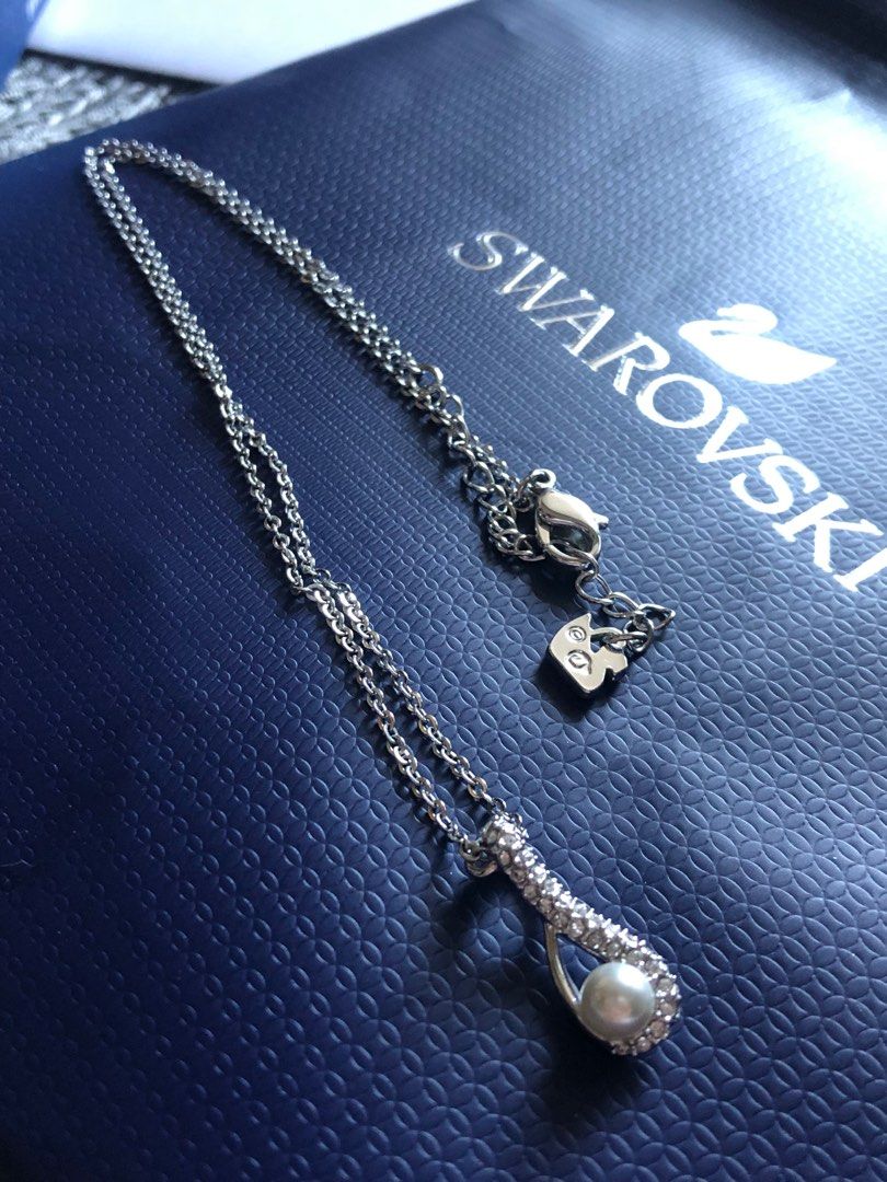 Swarovski with Authenticity Card Infinity Pearl Necklace, Women's ...