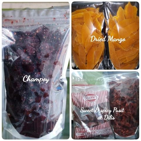 SWEET & SPICY PUSIT, SWEET & SPICY DILIS, DRIED MANGOES, CHAMPOY, Food ...