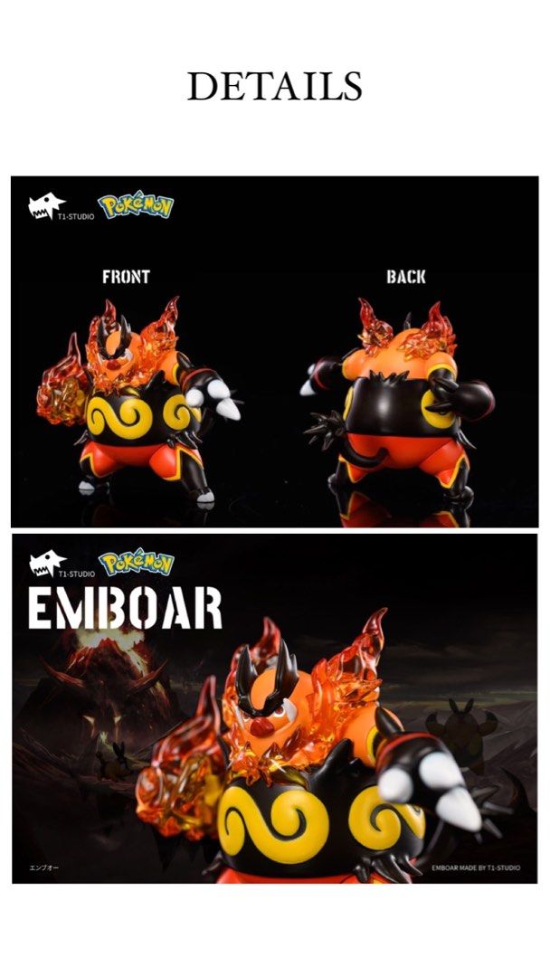 T1 Studio - Pokemon Series - Emboar, Hobbies & Toys, Toys & Games on ...