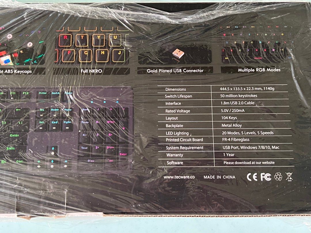 Techware Phantom 104 RGB Mechanical Keyboard, Computers & Tech, Parts ...
