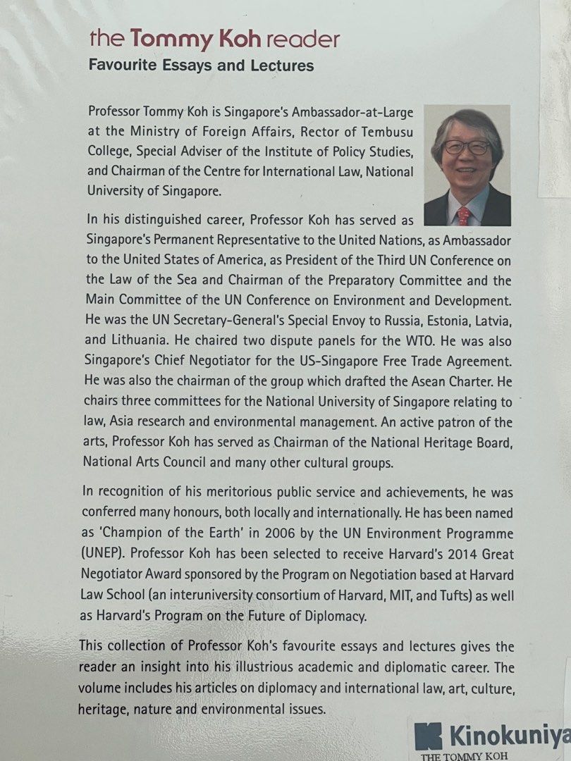 The Tommy Koh reader, Hobbies & Toys, Books & Magazines, Fiction & Non-Fiction on Carousell