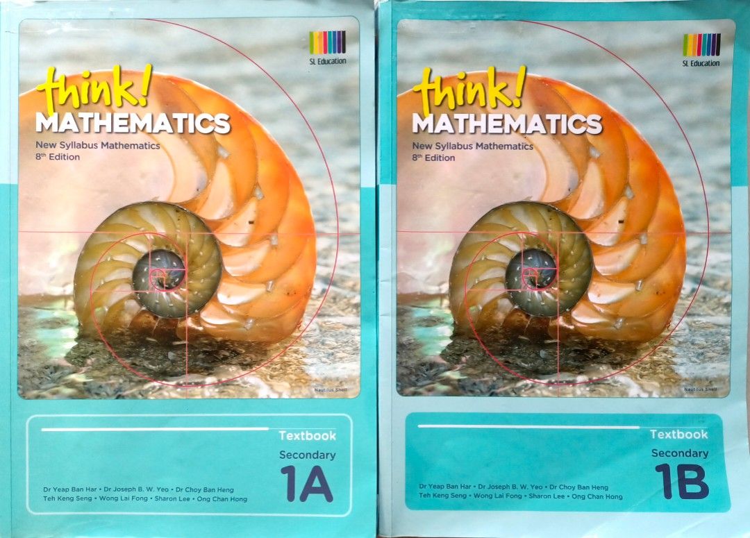 Think! Mathematics secondary textbook 1A and 1B, Hobbies & Toys, Books ...