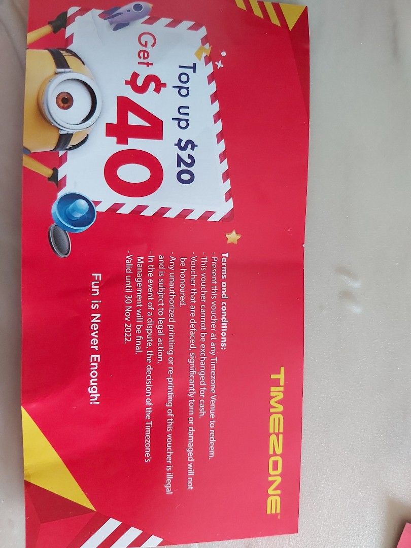 Timezone vouchers, Tickets & Vouchers, Store Credits on Carousell