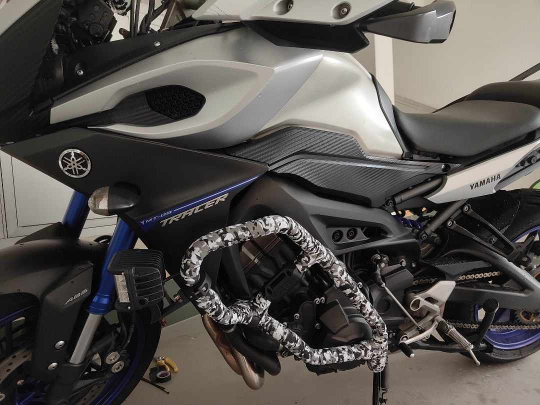 Tracer MT09 Crash Bar Wrapping Grey Black White, Motorcycles ...