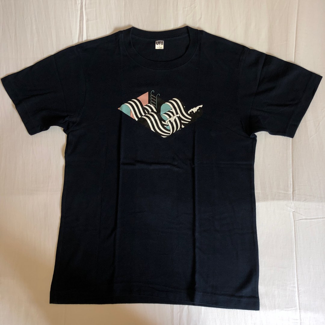 UNIQLO UT Navy Blue T-Shirt, Men's Fashion, Tops & Sets, Tshirts & Polo ...