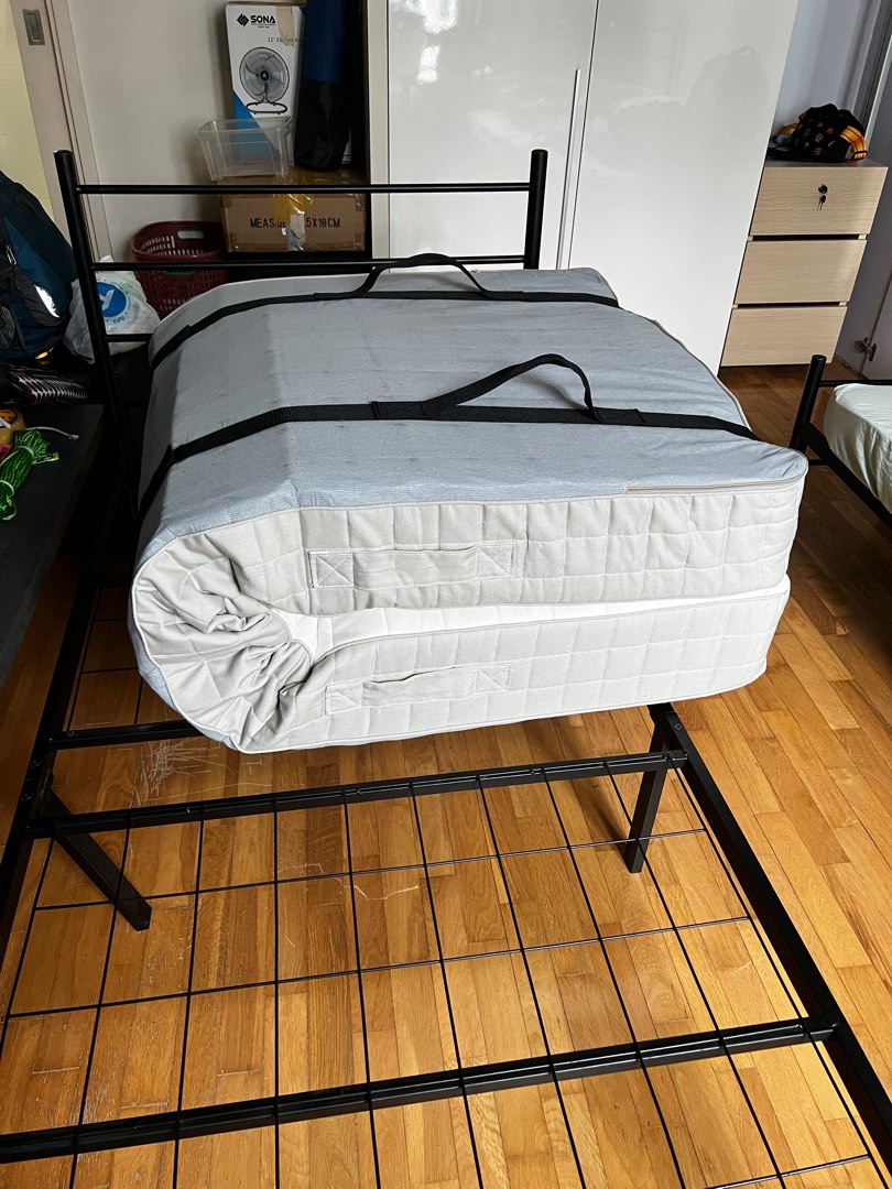 Used HAFSLO Mattress (90x200) Single size, Furniture & Home Living ...