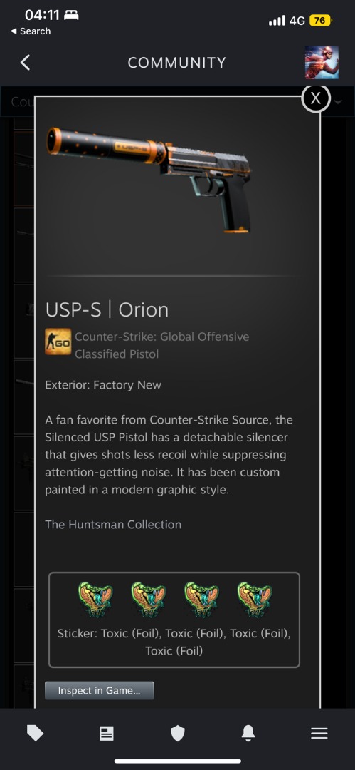 USP-S | Orion csgo, Video Gaming, Gaming Accessories, In-Game Products ...