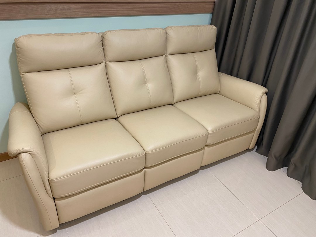 Vanilla Sofa recliner 3-seater, Furniture & Home Living, Furniture, Sofas on Carousell