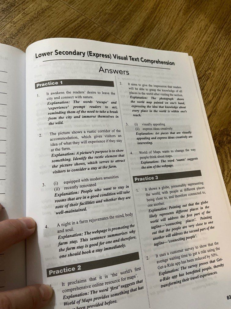 Visual text comprehension lower secondary, Hobbies & Toys, Books ...