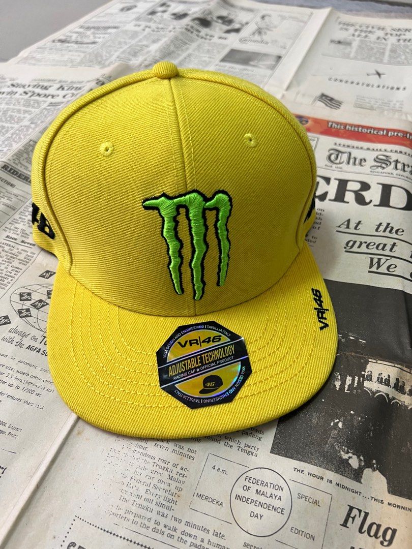 VR46 Monster Yellow Cap, Men's Fashion, Watches & Accessories, Cap ...