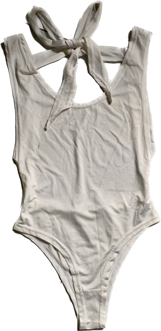 White one piece swimsuit, Women's Fashion, Swimwear, Bikinis ...