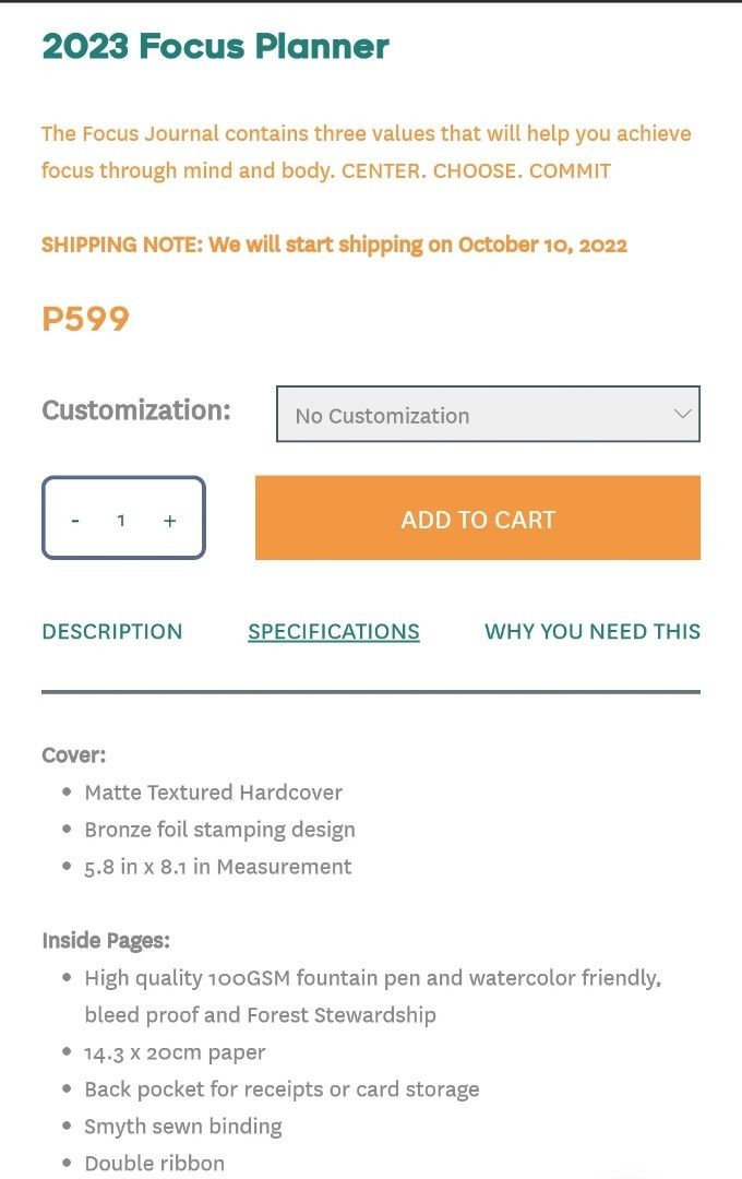 2023 Focus Journal and Planner - 2 AVAILABLE on Carousell