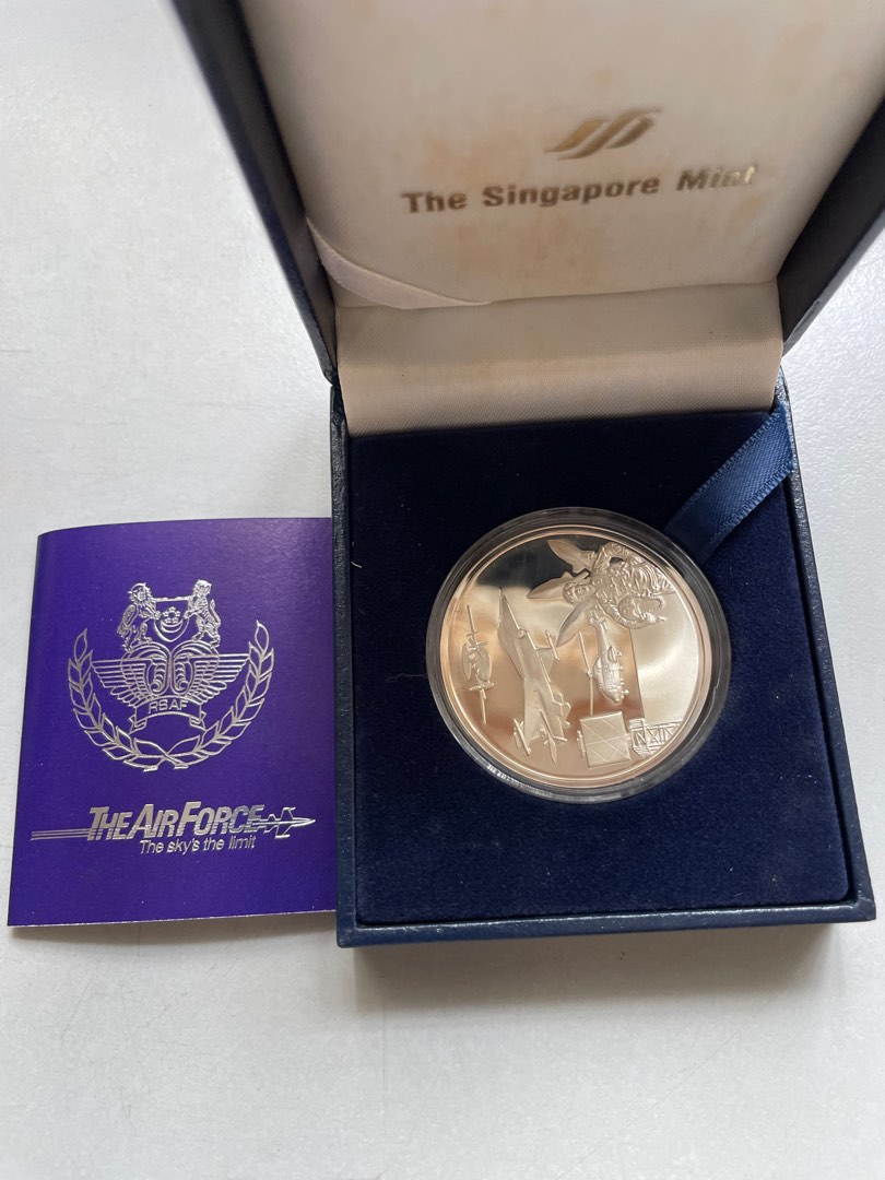25 Anniversary of the RSAF commemorative silver coin, Hobbies & Toys ...