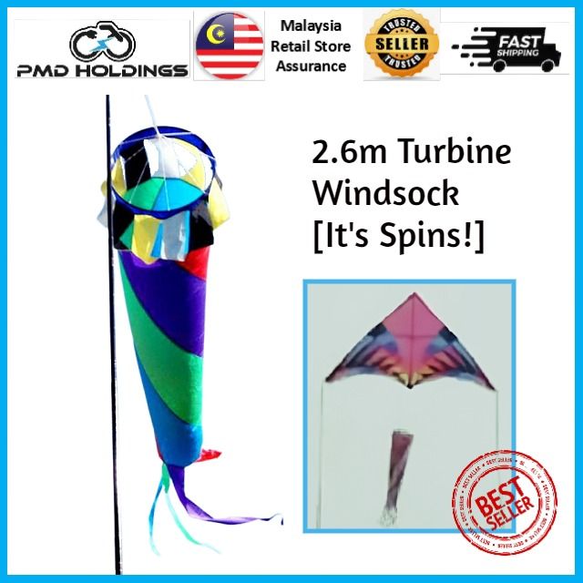 2.6m Turbine Windsock (Code : SE4), Sports Equipment, Sports & Games ...