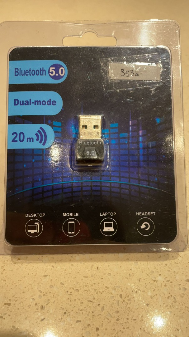 3536) EasyULT USB Bluetooth 5.0 Adapter for PC Laptop, Wireless Bluetooth Dongle/Receiver for ...