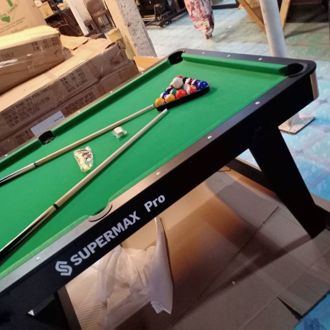 3x6ft SUPERMAX FOLDABLE BILLIAD TABLE /LAMESA NG BILYARAN/BILLIARD ...