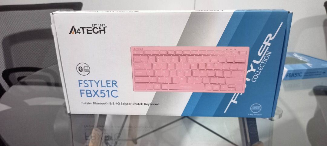 A4Tech Fstyler FBX51C Bluetooth & 2.4G Scissor Switch Keyboard Baby ...