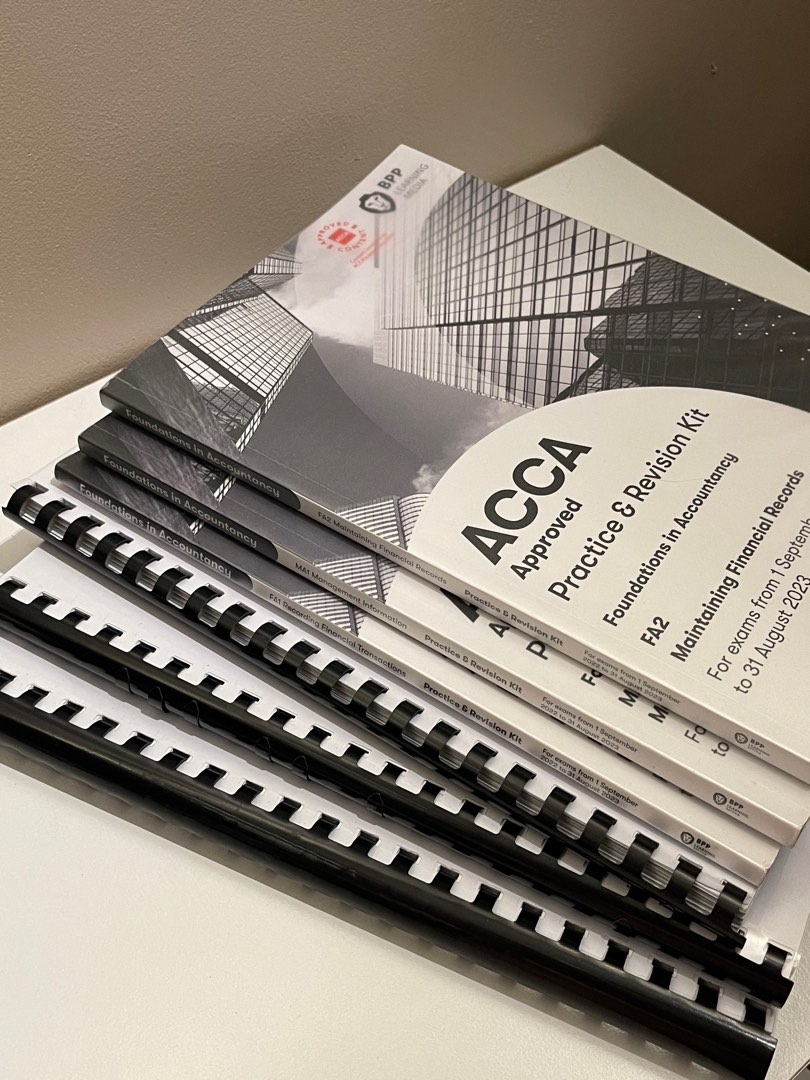 ACCA FIA FA1 FA2 MA1 PRACTICE & REVISION BPP KAPLAN KIT, Hobbies & Toys ...