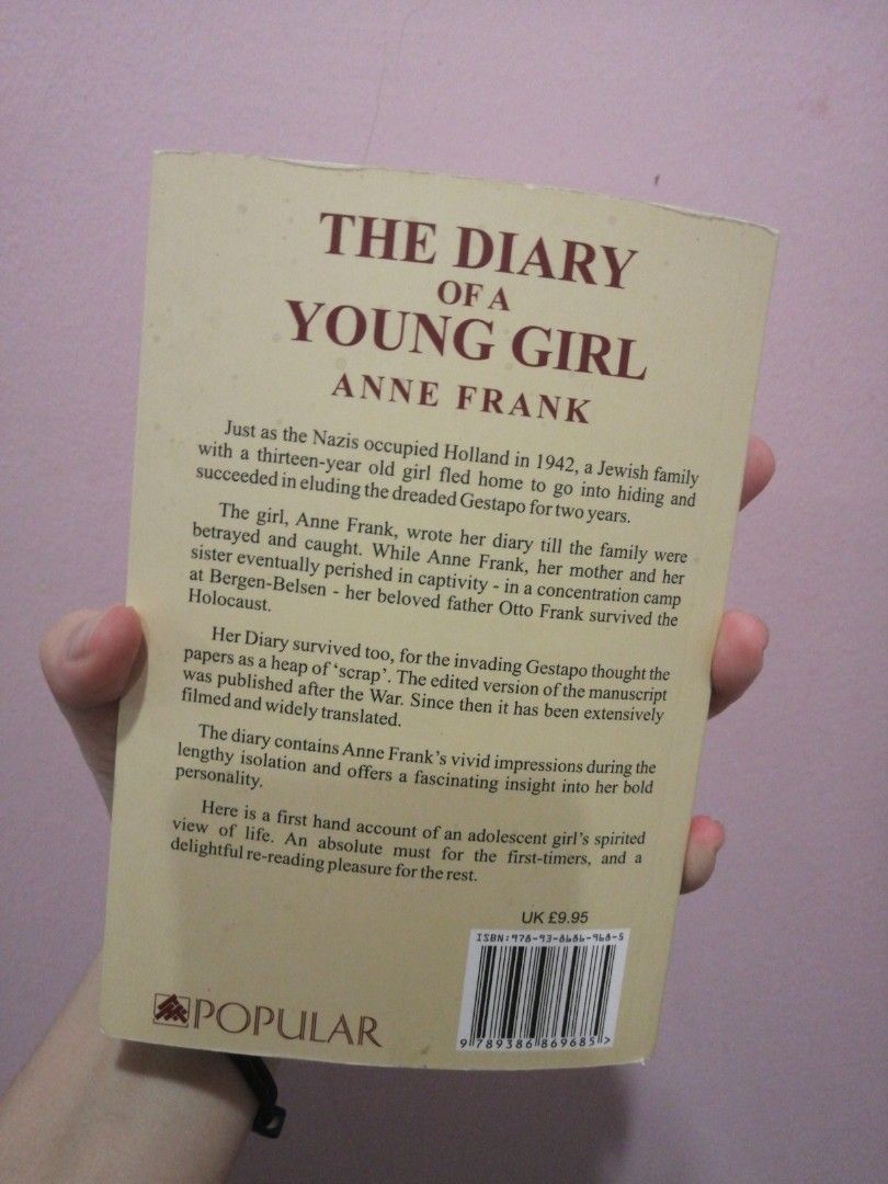 Anne Frank The Diary Of A Young Girl Hobbies And Toys Books And Magazines Assessment Books On