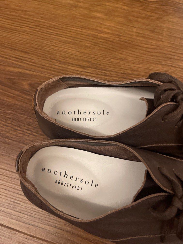 Another Sole leather shoes in dark brown, Women's Fashion, Footwear, Flats on Carousell