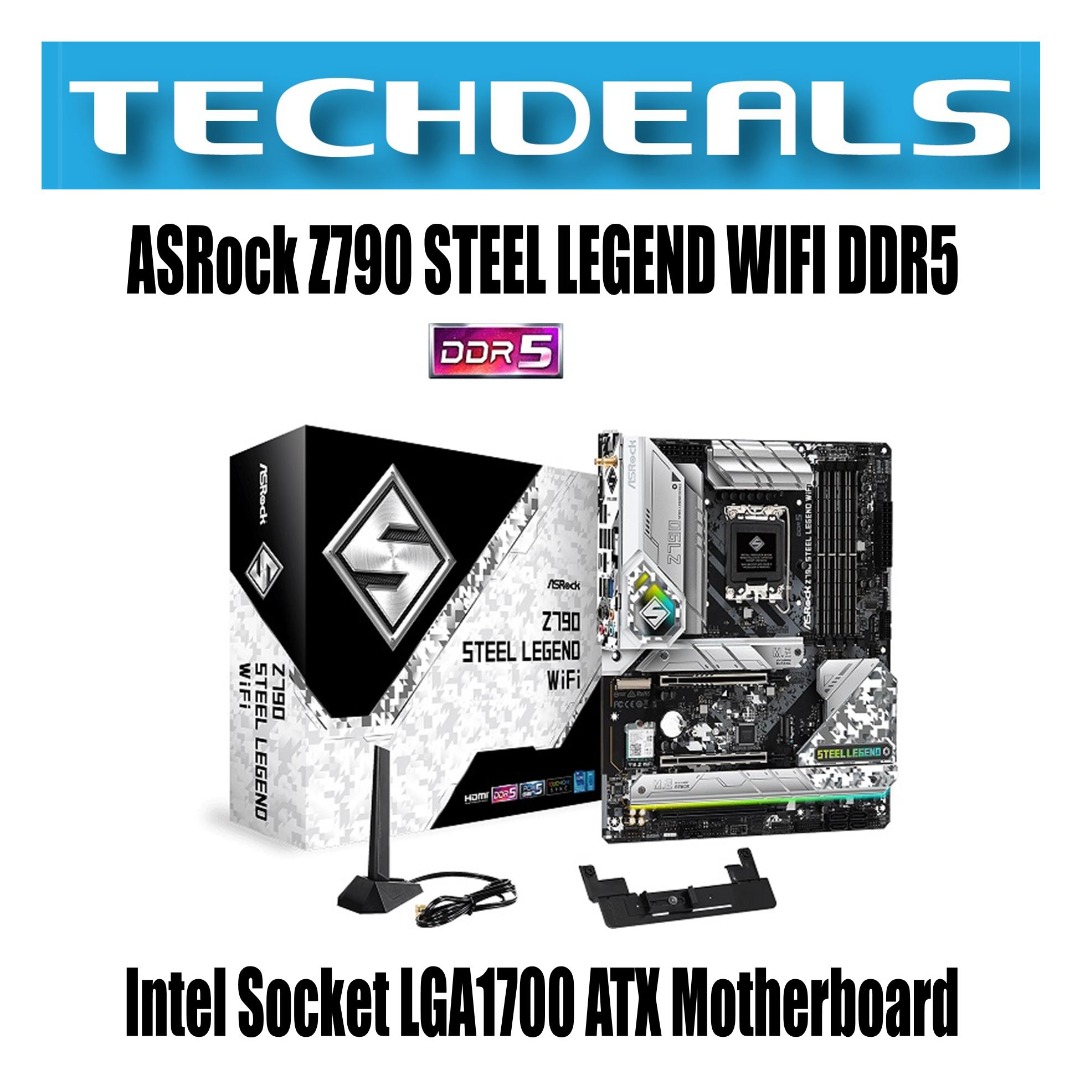 ASRock Z790 STEEL LEGEND WIFI DDR5 Intel Socket LGA1700 ATX Motherboard ...