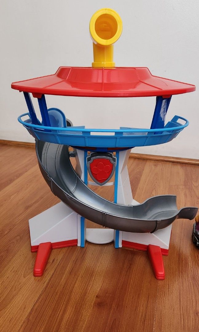 Authentic Paw Patrol Lookout Tower, Mission Cruiser Bus, Mission Pups with their vehicles and ...
