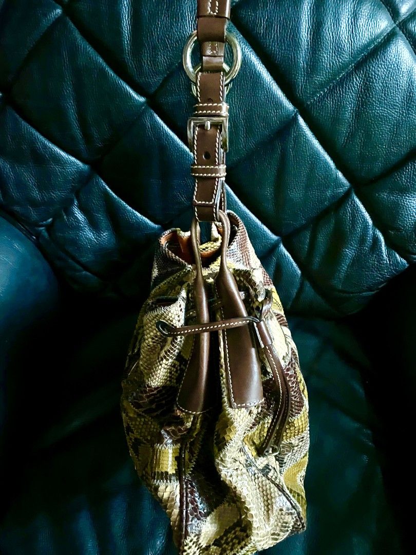 AUTHENTIC Prada Limited Edition Python Snakeskin "Patch Pitone" Bag ...
