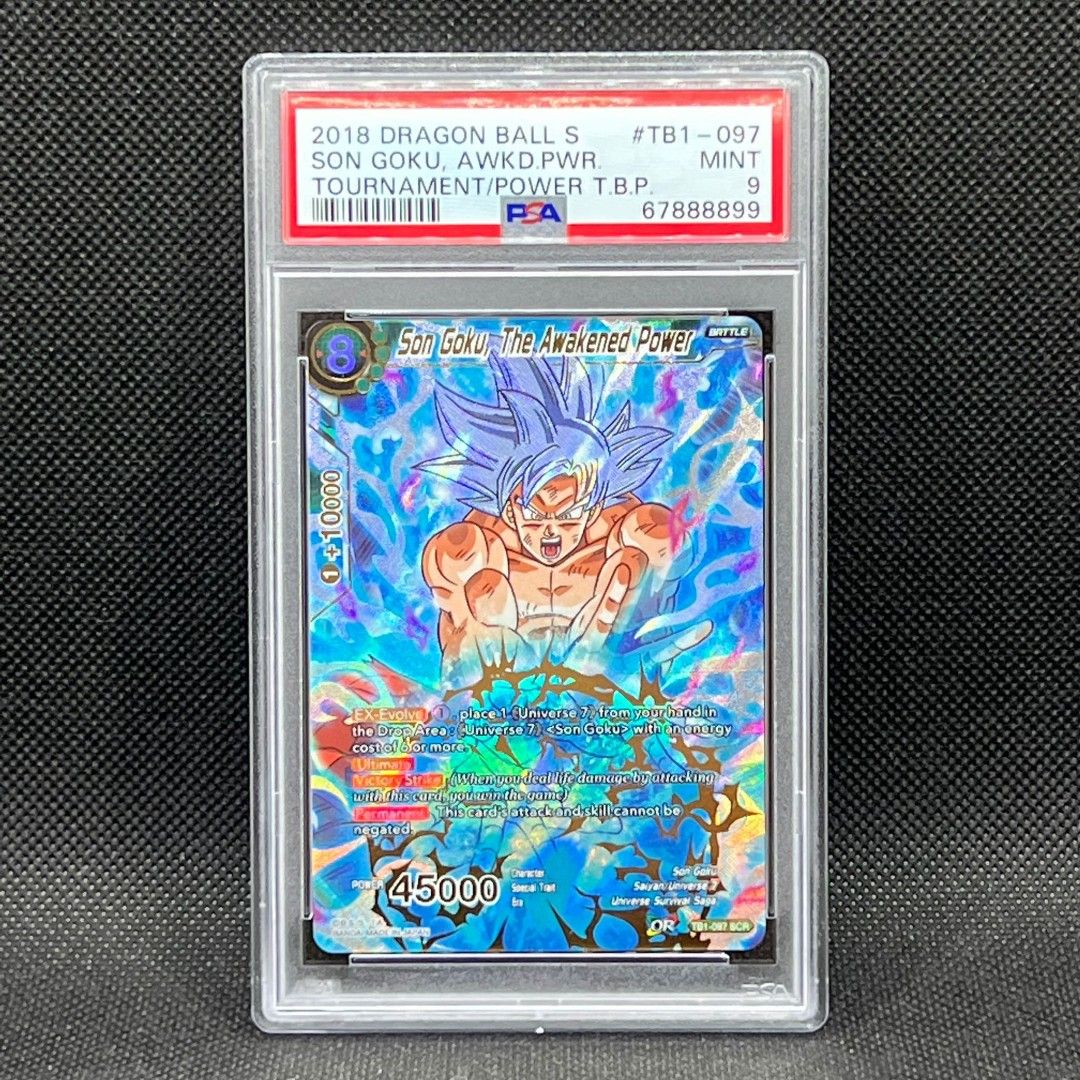Beautiful Serial Number And Centering 2018 Dragon Ball Super Son Goku The Awakened Power PSA 9 ...