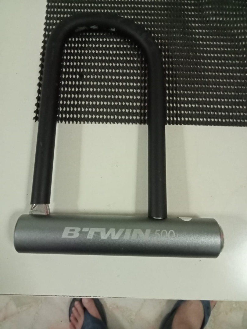 Bike Lock Btwin 500 U - Grey, Sports Equipment, Bicycles & Parts, Parts ...