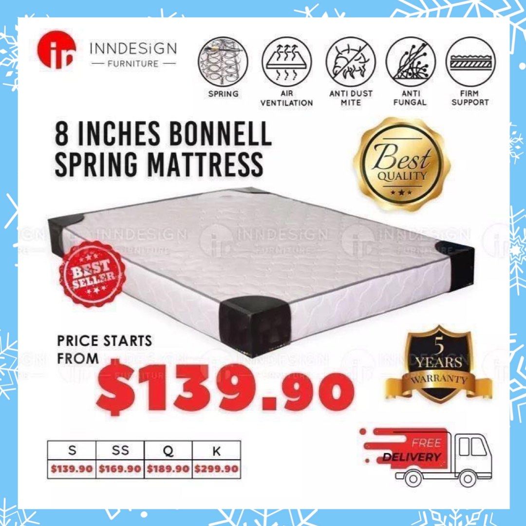 bonnel Spring Mattress / ready stock, Furniture & Home Living ...