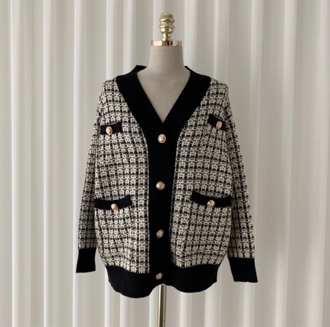 [Brand New] Korean Tweed Outerwear, Women's Fashion, Coats, Jackets and ...