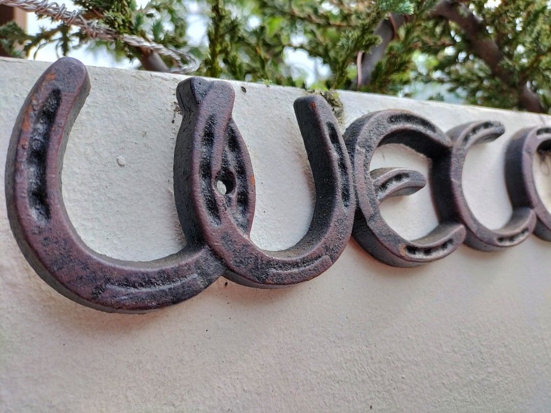 Cast iron welcome sign, Furniture & Home Living, Home Decor, Wall Decor ...