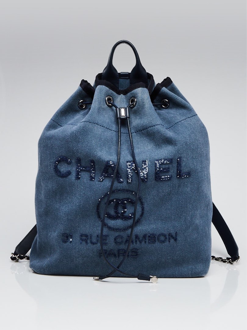 Chanel denim backpack, Women's Fashion, Bags & Wallets, Backpacks on ...
