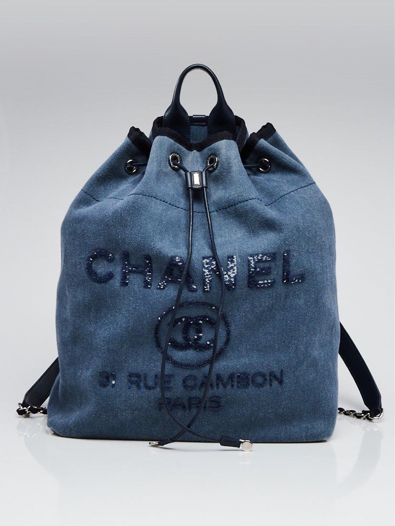 Chanel denim backpack, Women's Fashion, Bags & Wallets, Backpacks on ...