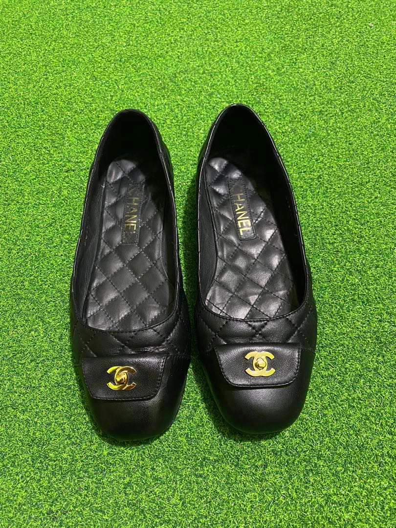 Chanel quilted flats, Luxury, Sneakers & Footwear on Carousell